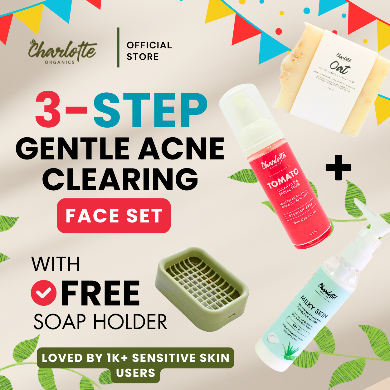 3-Step Gentle Acne Clearing Set – Charlotte Organics PH